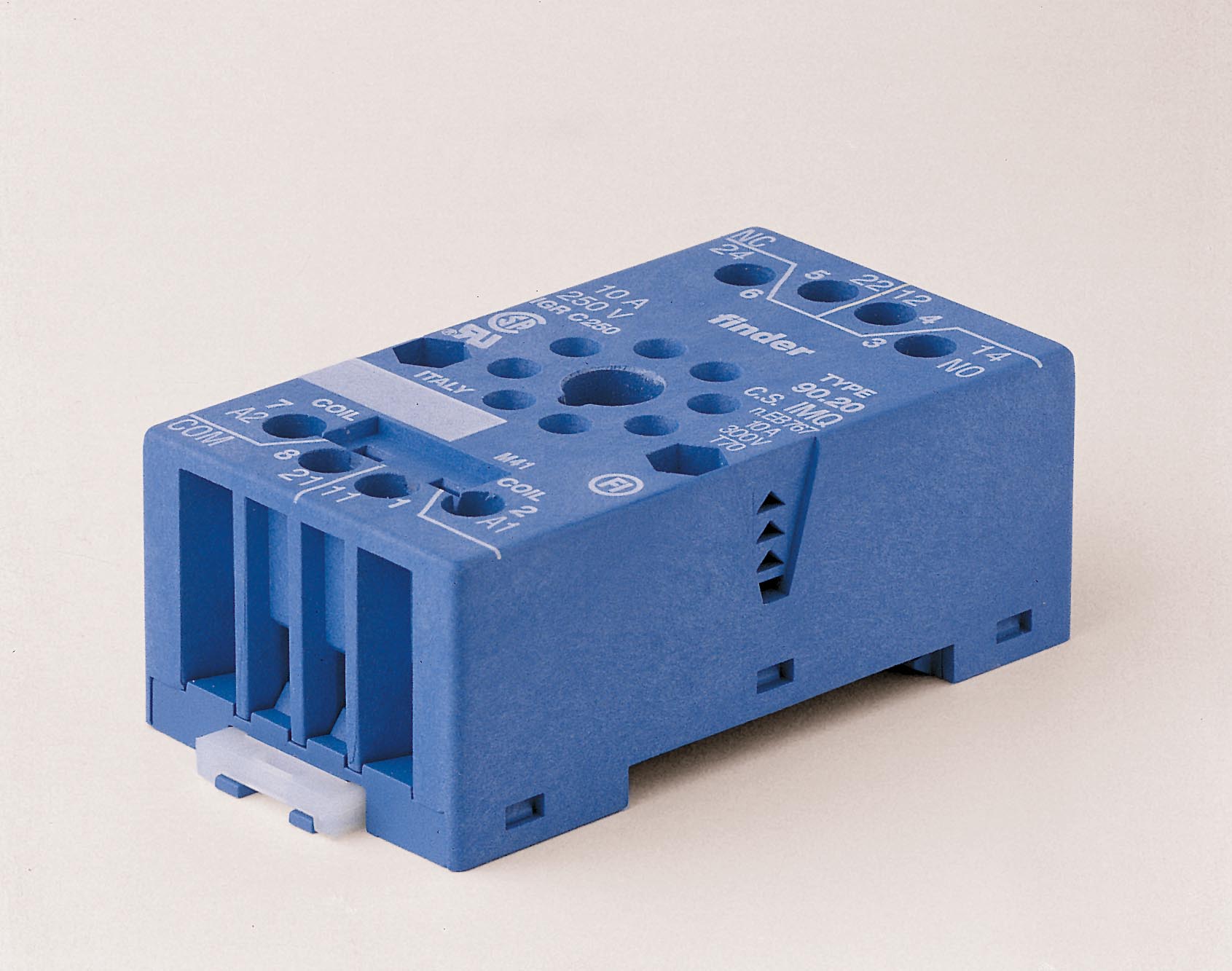 90.20 Base Riel Din Rele Finder Octal Serie 60 | Base relé Octal